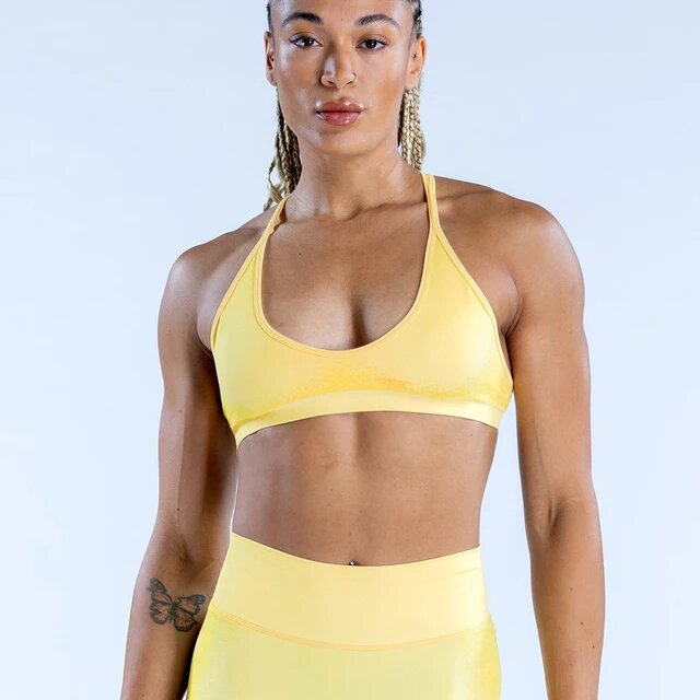 Спортивный бюстгальтер Ignite с перекрестной спинкой, женский бюстгальтер для йоги, топ с завязками на шее, укороченный топ для спортзала, беговой топ, бесшовный спортивный бюстгальтер с подкладкой для фитнеса и йоги. размер,48/XL