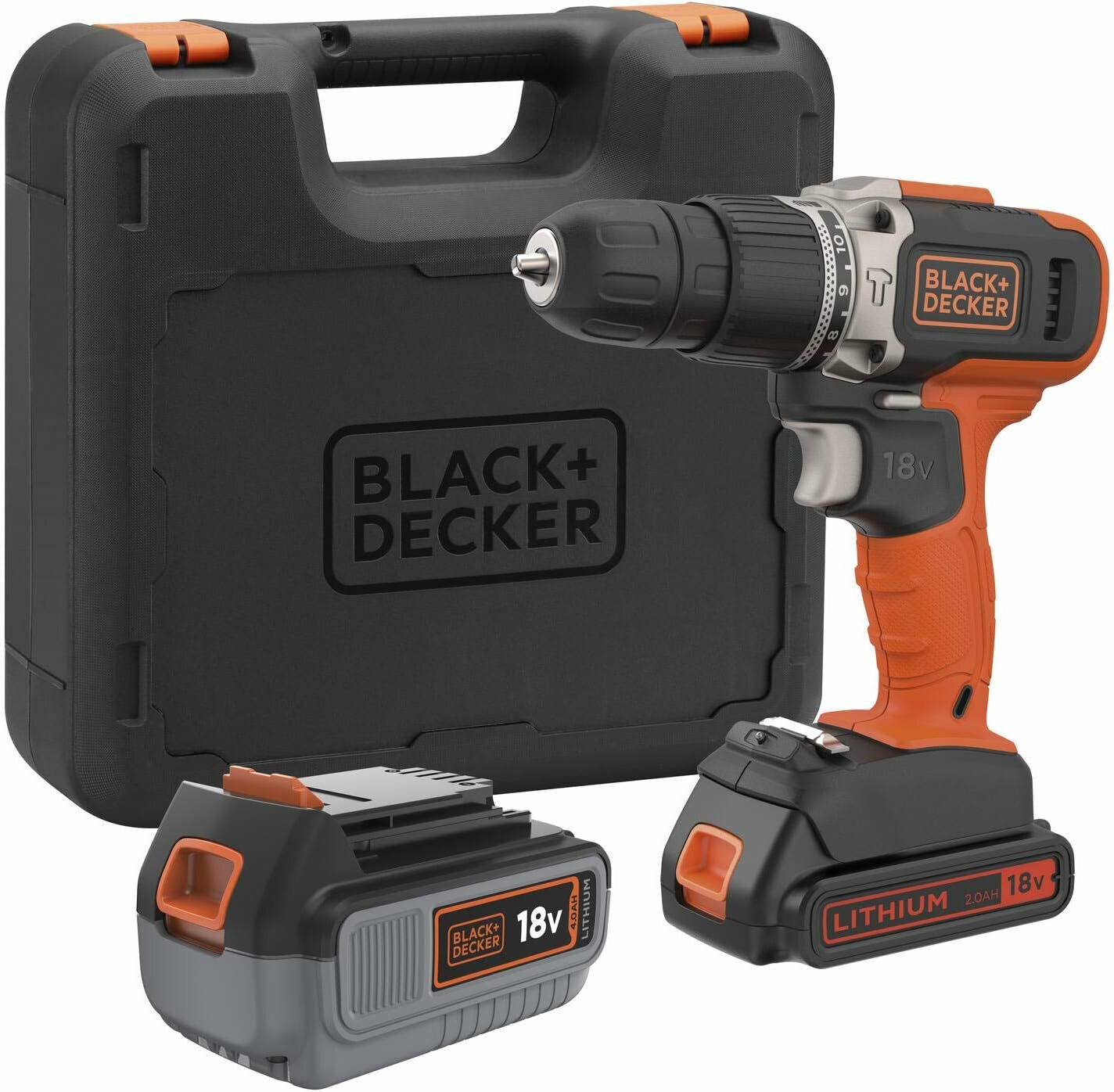 Дрель-шуруповёрт аккумуляторный Black&Decker BCD003MEM2K-QW 12.0 Ah/18 V, 14.0 Ah/18 V с зу и кейсом