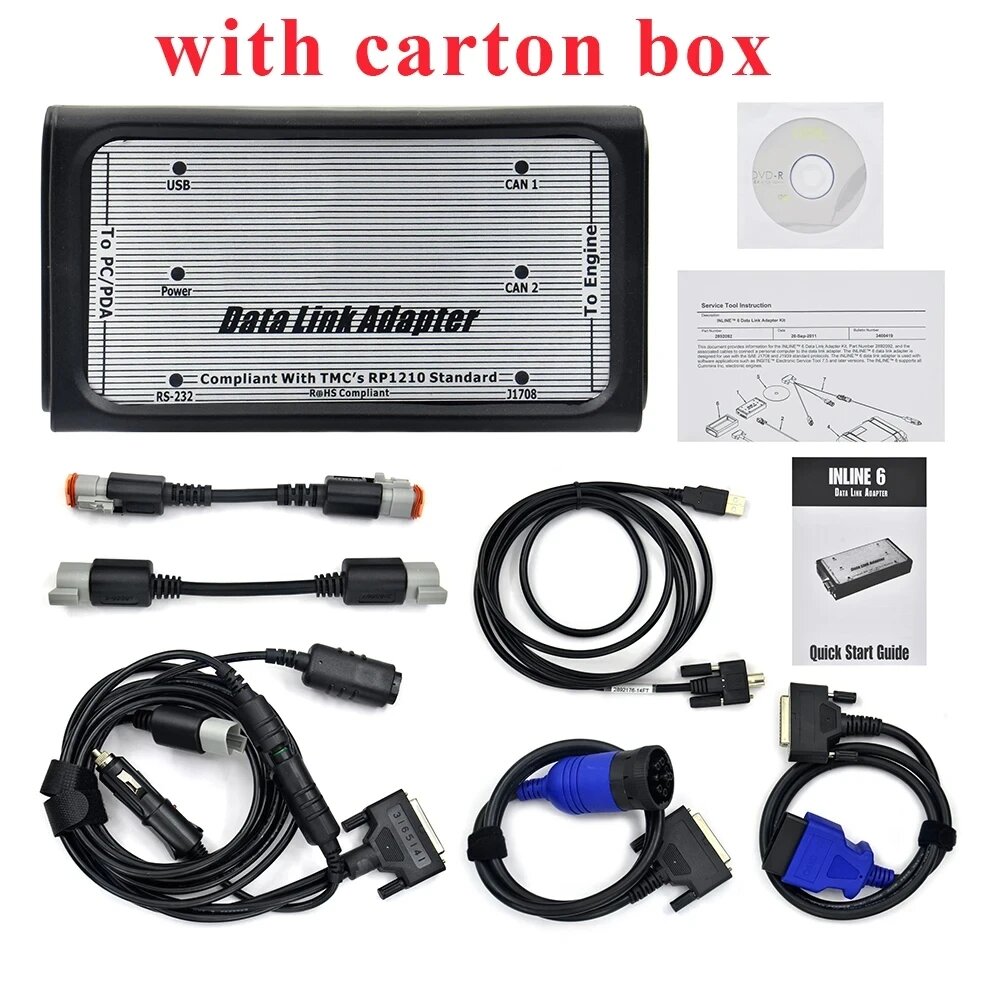 INLINE 6 Data Link Adapter для Cummins, комплект с коробкой