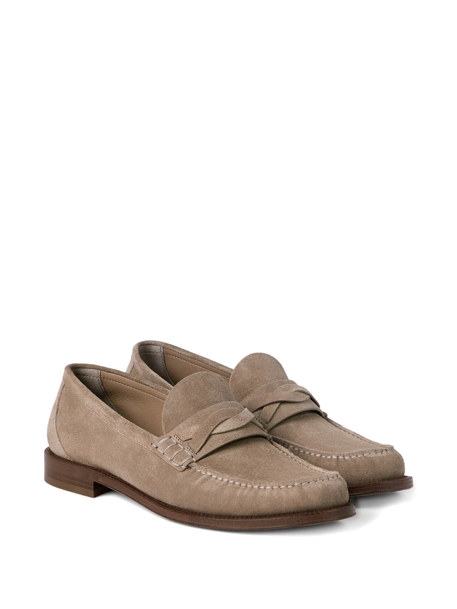 Лоферы BRUNELLO CUCINELLI Twisted suede loafers, размер 44, разноцветный — фото 1