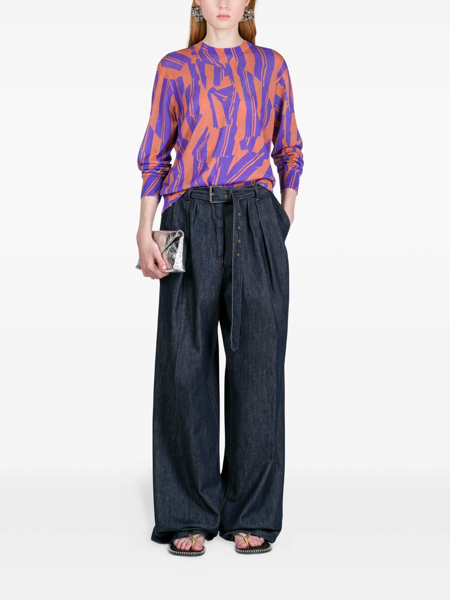 Свитер Dries Van Noten, размер 36, , purple — фото 1