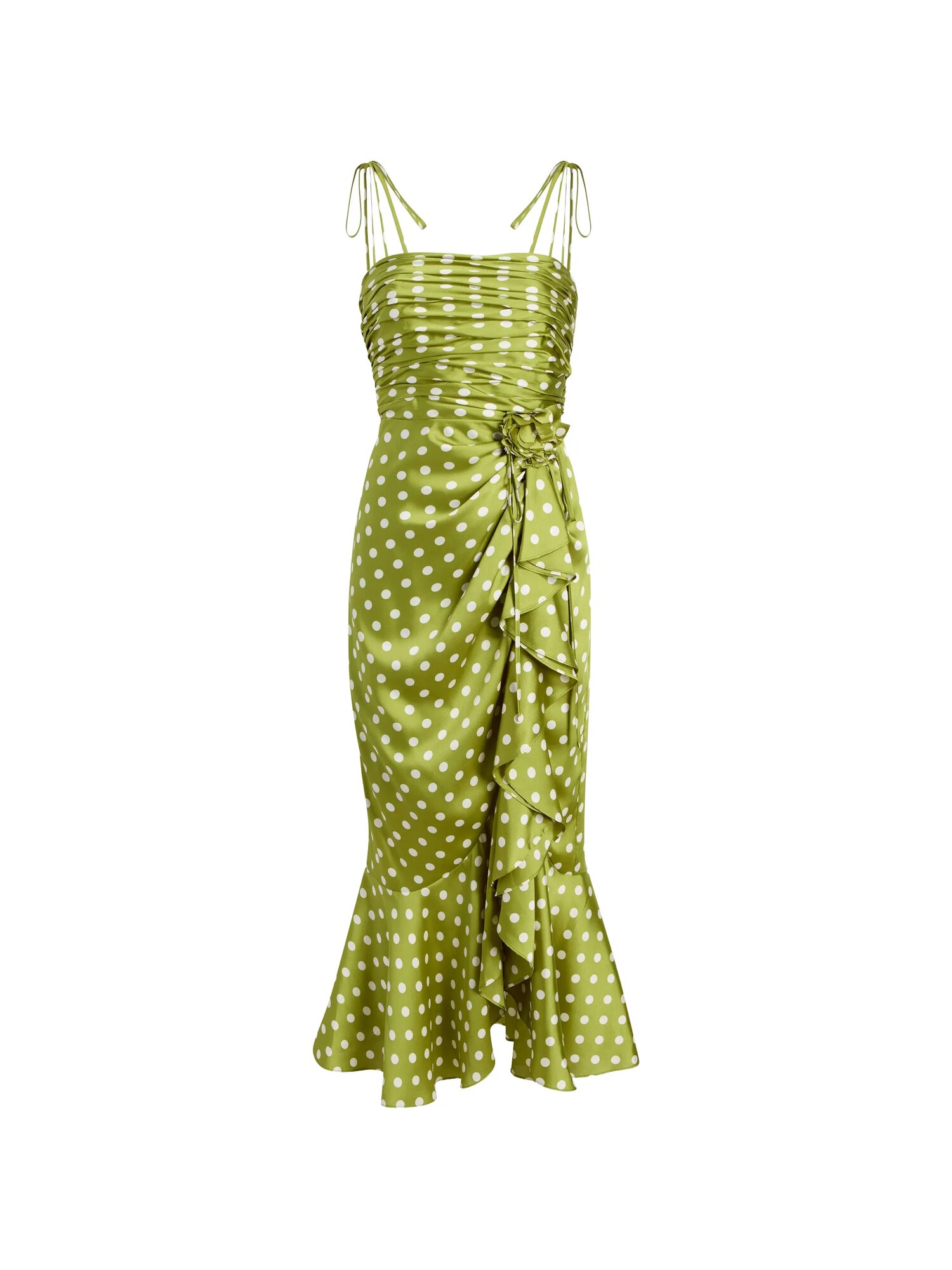 Платье Polka dot ruffled dress