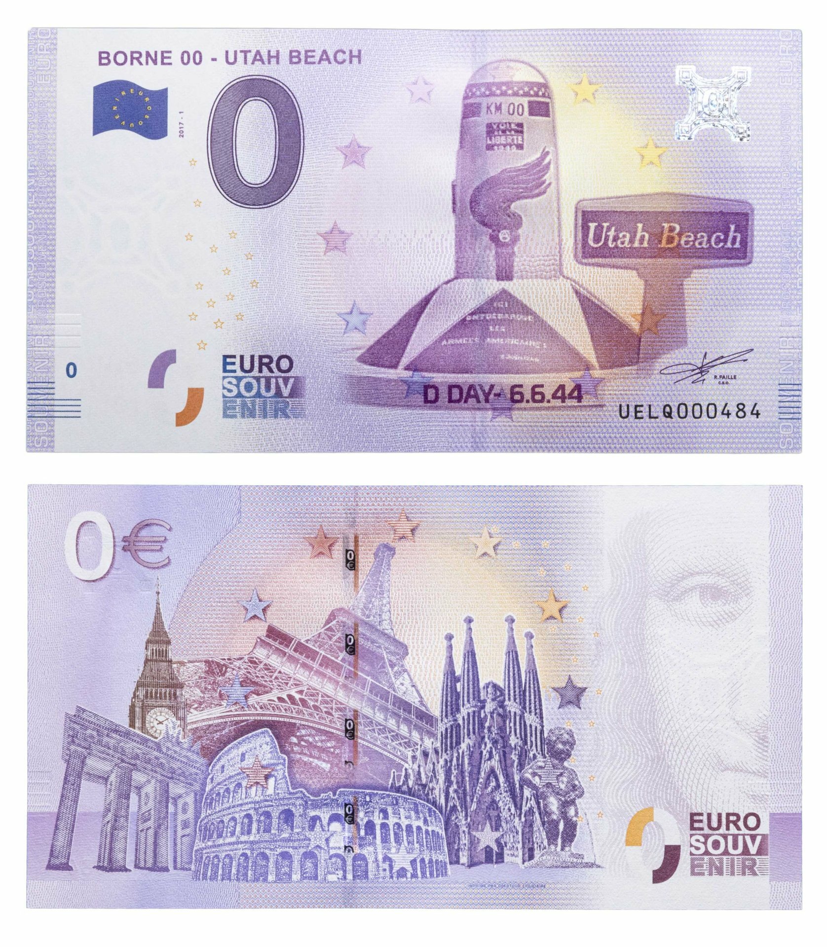 0 евро euro "Ута Бич - пляж во Франции"