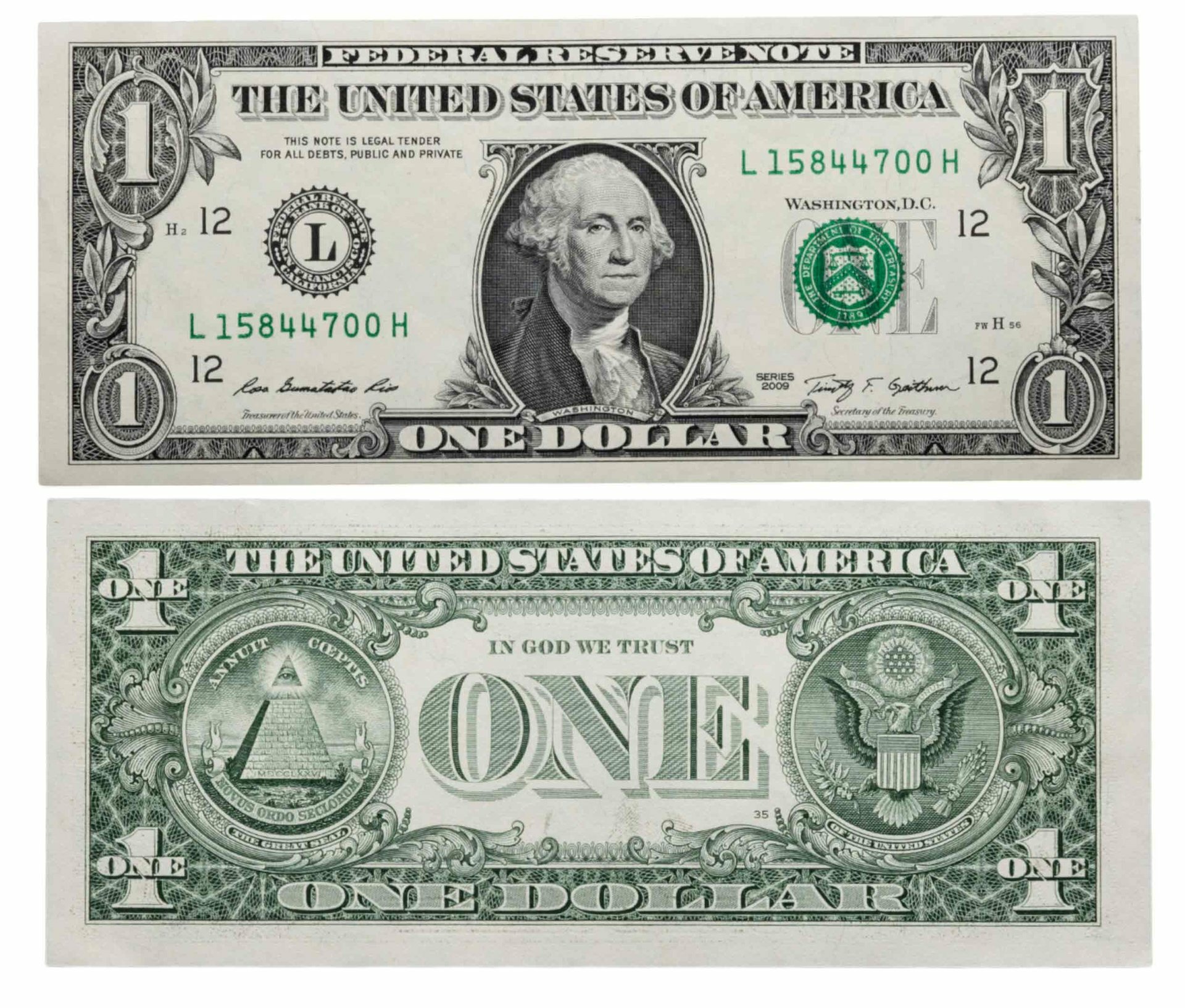 США 1 доллар 2009 год Pick 530 L-Сан Франциско