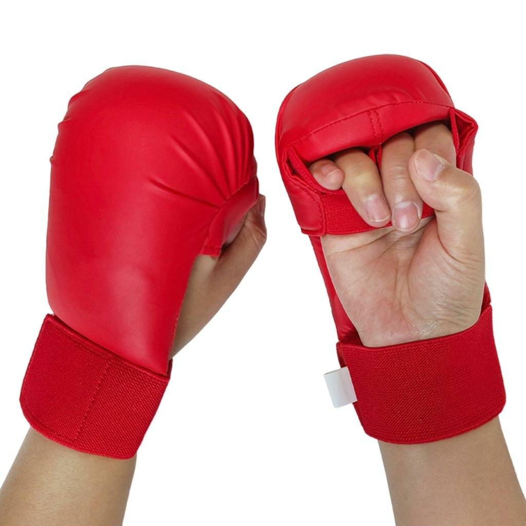 Унисекс Перчатки для каратэ Защитные тренировочные перчатки с поролоновой подкладкой, перчатки для кикбоксинга, подходящие для спаррингов по боевому искусству бокса