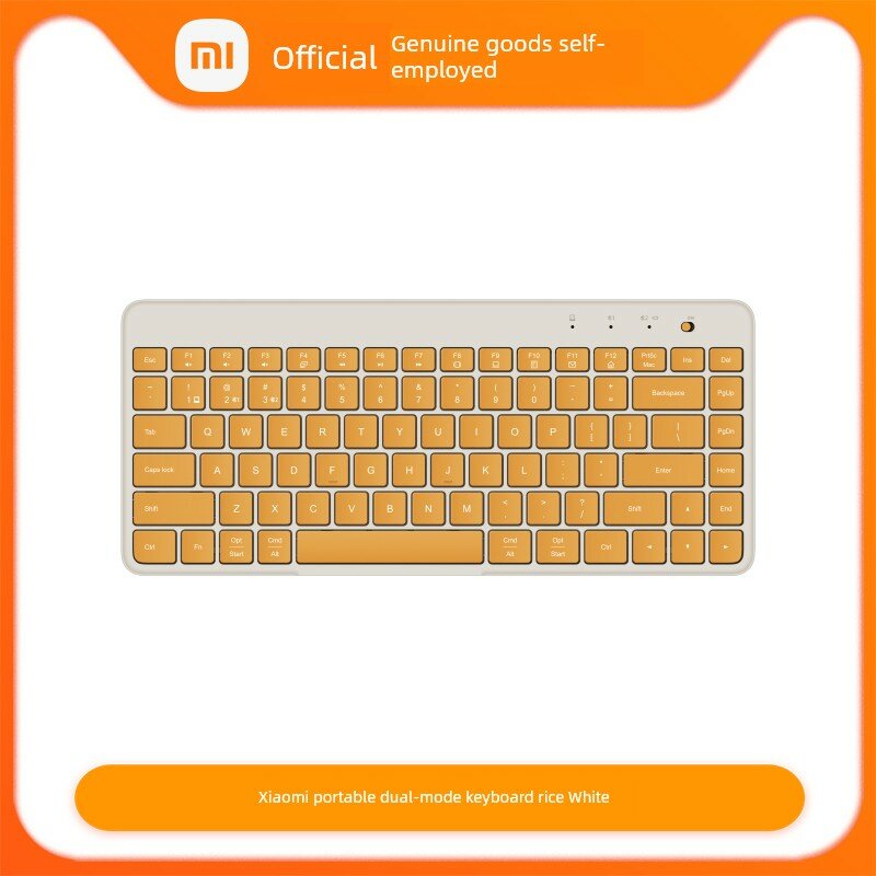 Портативная двухрежимная клавиатура Xiaomi, беспроводная Bluetooth, бесшумная, для офиса, ноутбуков, планшетов, Mac, 85
