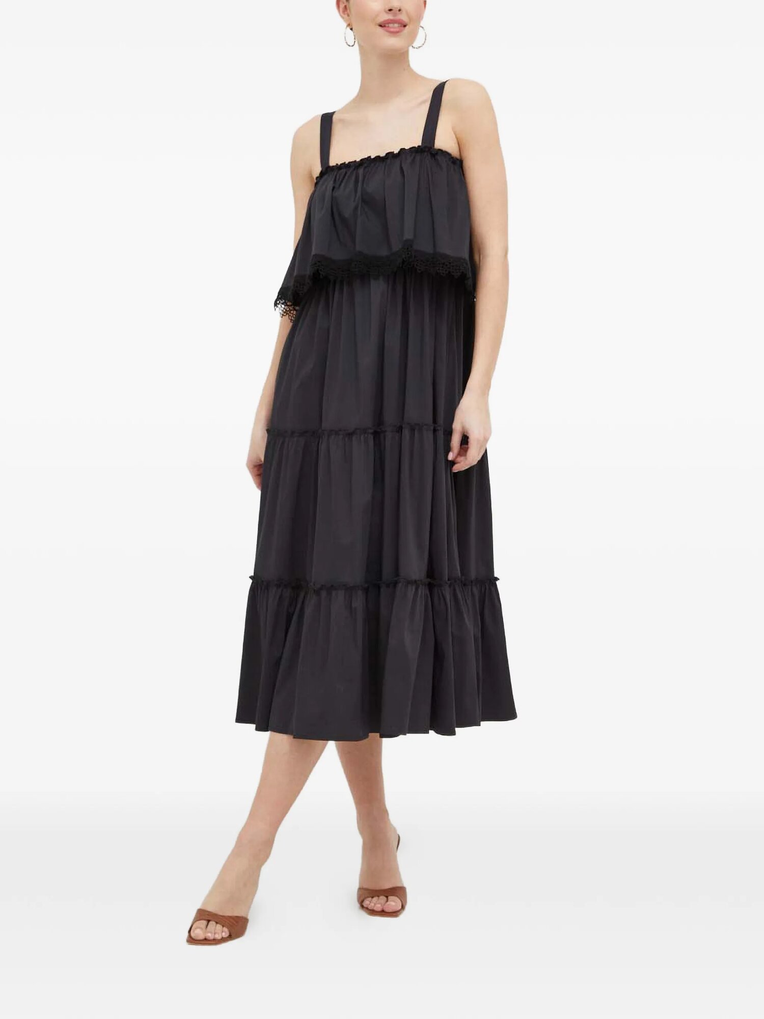 Платье LIU JO Ruffled midi dress, размер 40 — фото 1