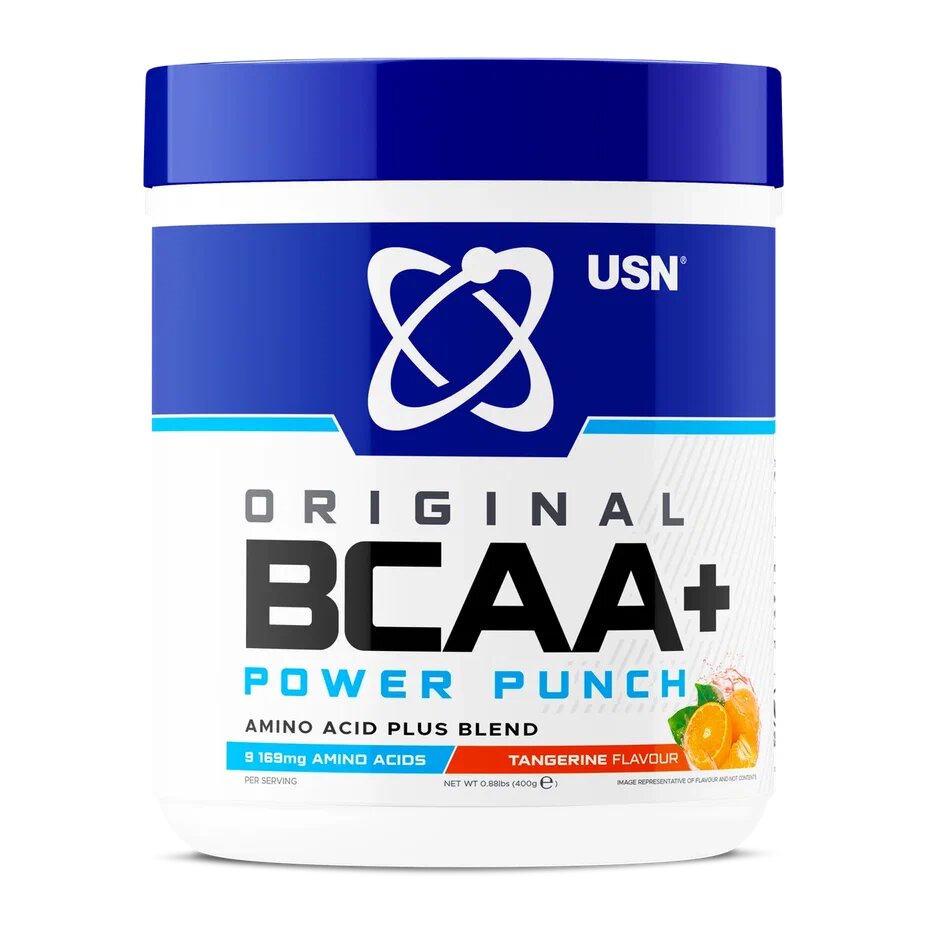 USN Аминокислоты BCAA+ Power Punch 400 г, Мандарин