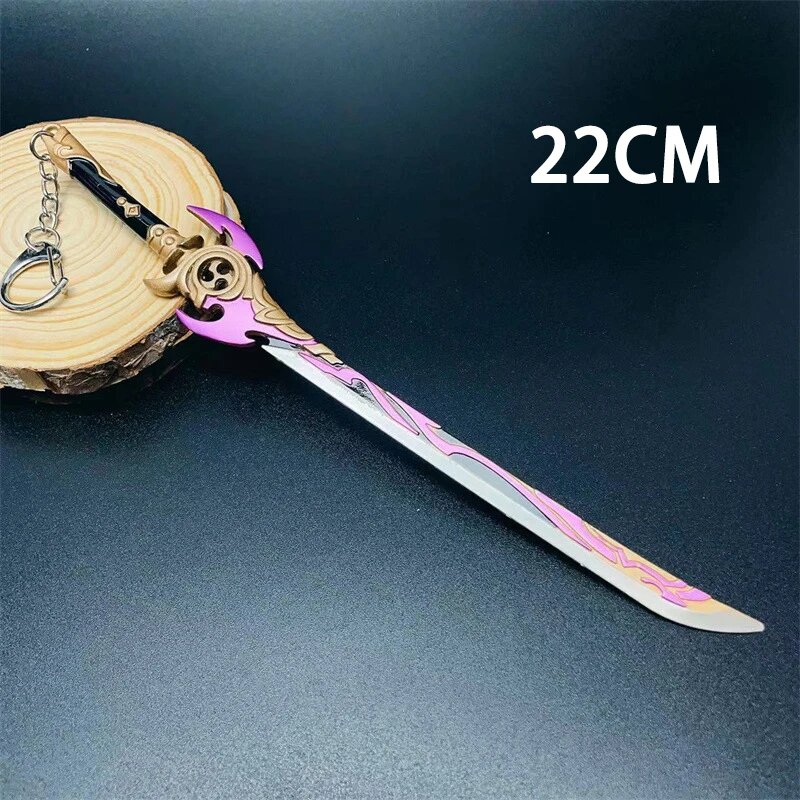 Мини-катана Genshin Impact из цинкового сплава 22cm-D