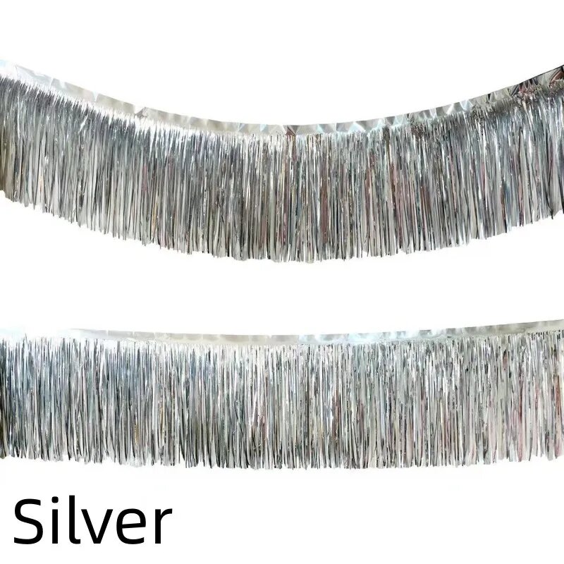 Фольгированные гирлянды 2 штуки Серебряный, 1Pack, Silver