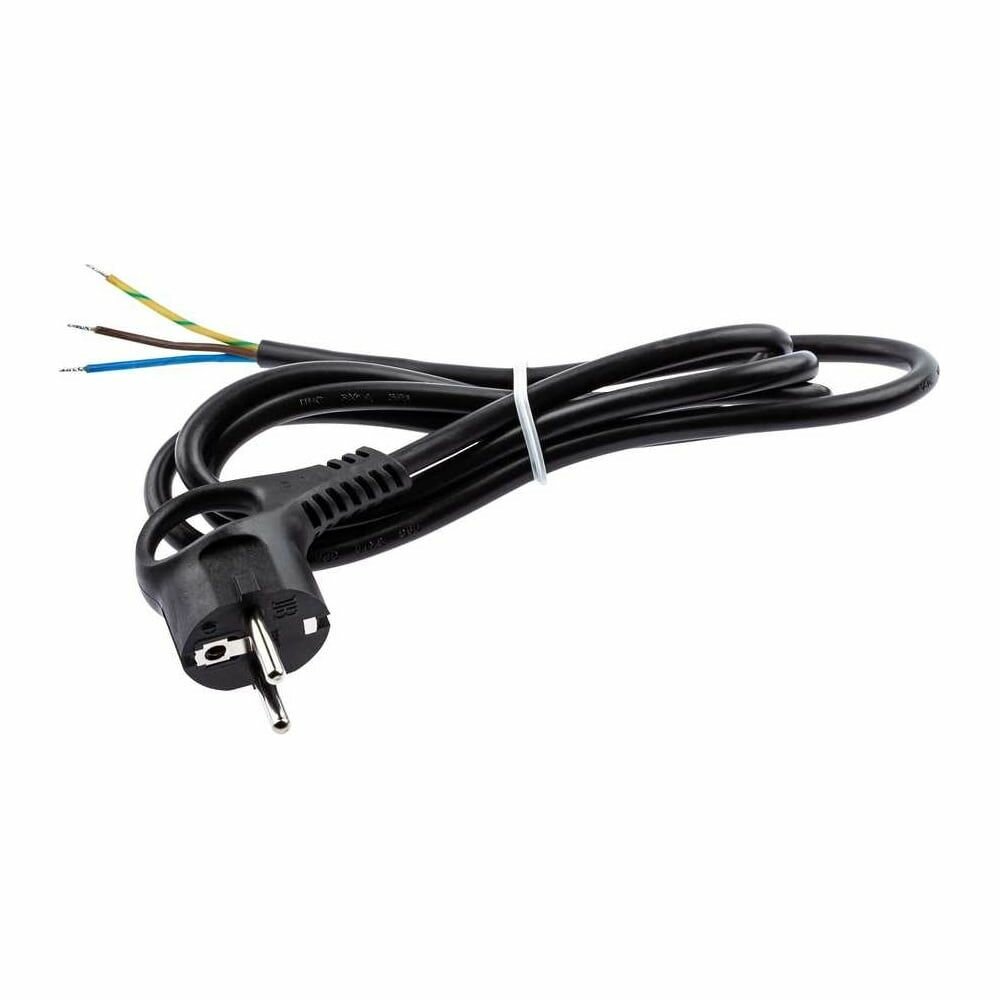 Шнур сетевой с вилкой 5м с заземл. ПВС 3х1.5 черн. U-3x1.5-5m-B ЭРА Б0048711