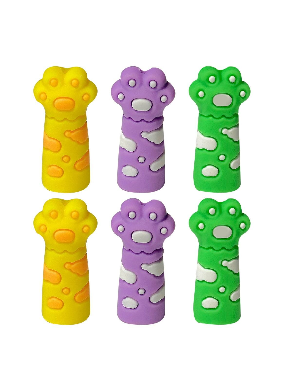 6 Шт Кошачий Коготь Карандаш Кепки Силиконовый Кончик Карандаша Защитный Колпак Для Студентов