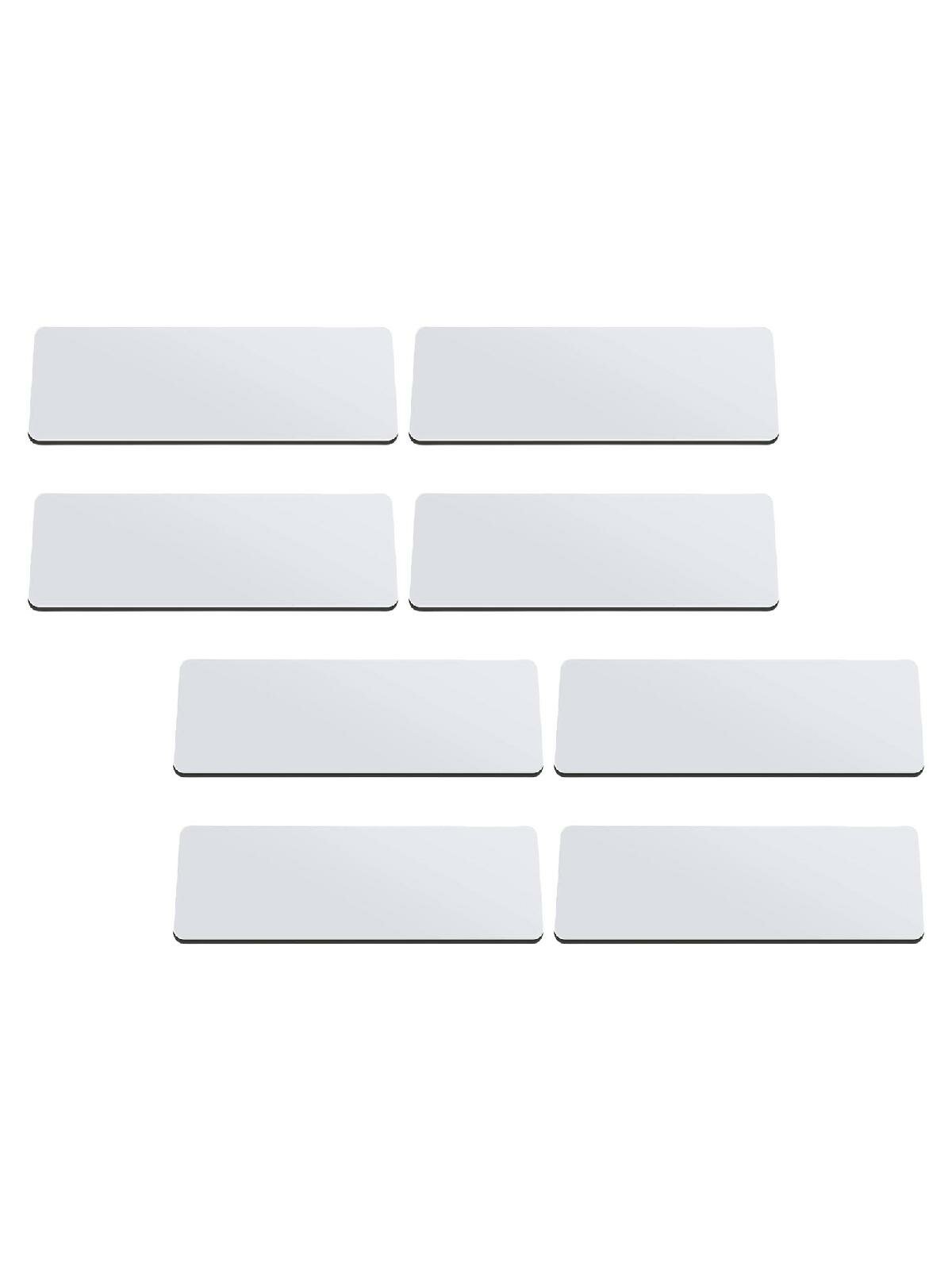 Записываемые белые бейджи с именем размером 3x1,25 дюйма с булавкой-брошью для сублимации