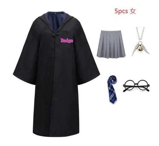 Косплей костюм Гарри Поттера для взрослых и детей Темно-синий, XXL, 5pcs21