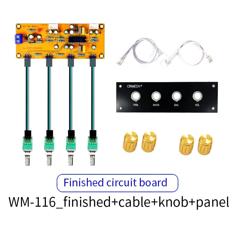 WM-116 Finished Circuit Board с кабелями, панелью и ручками