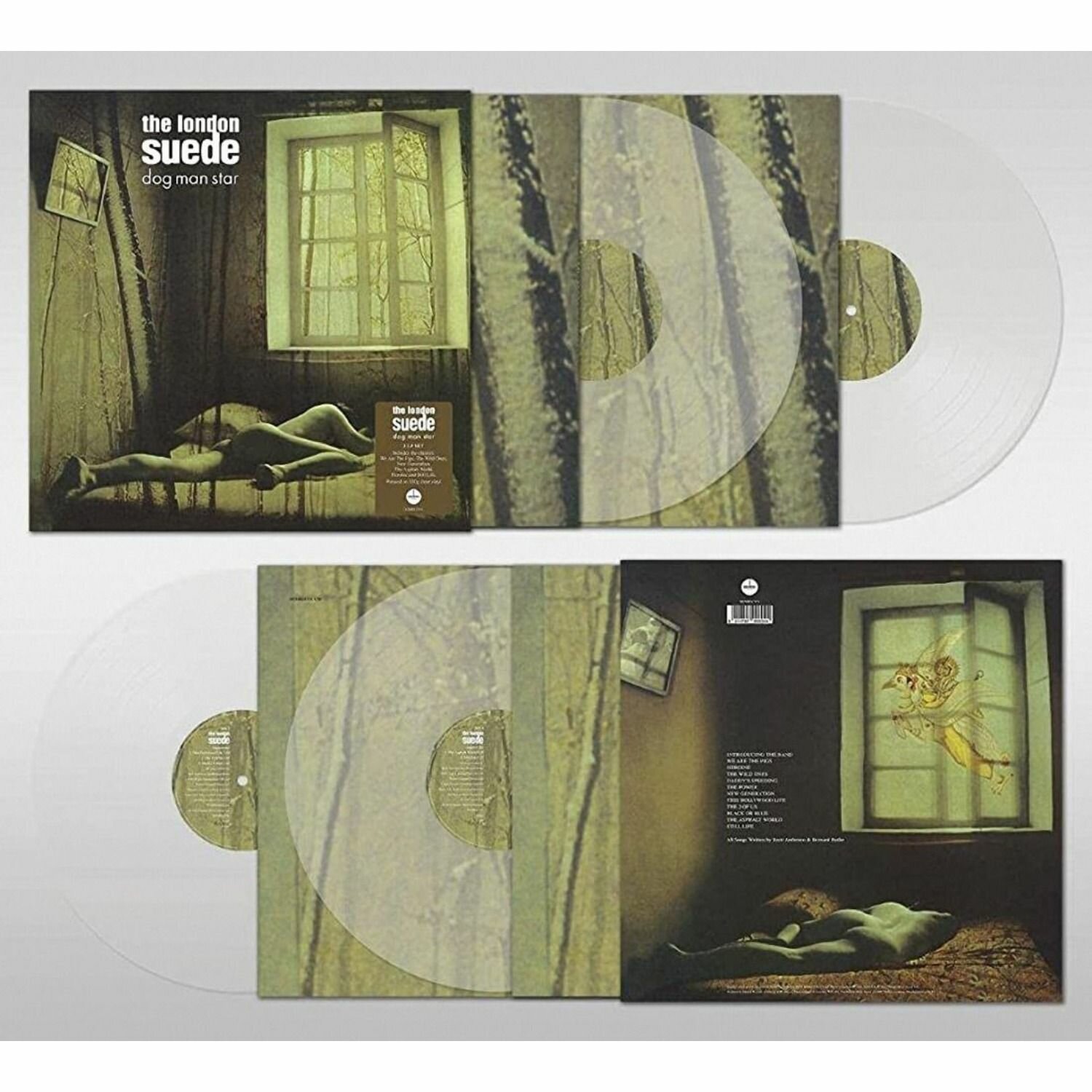 Виниловая пластинка The London Suede Dog Man Star 2LP Album, Reissue, Clear vinyl