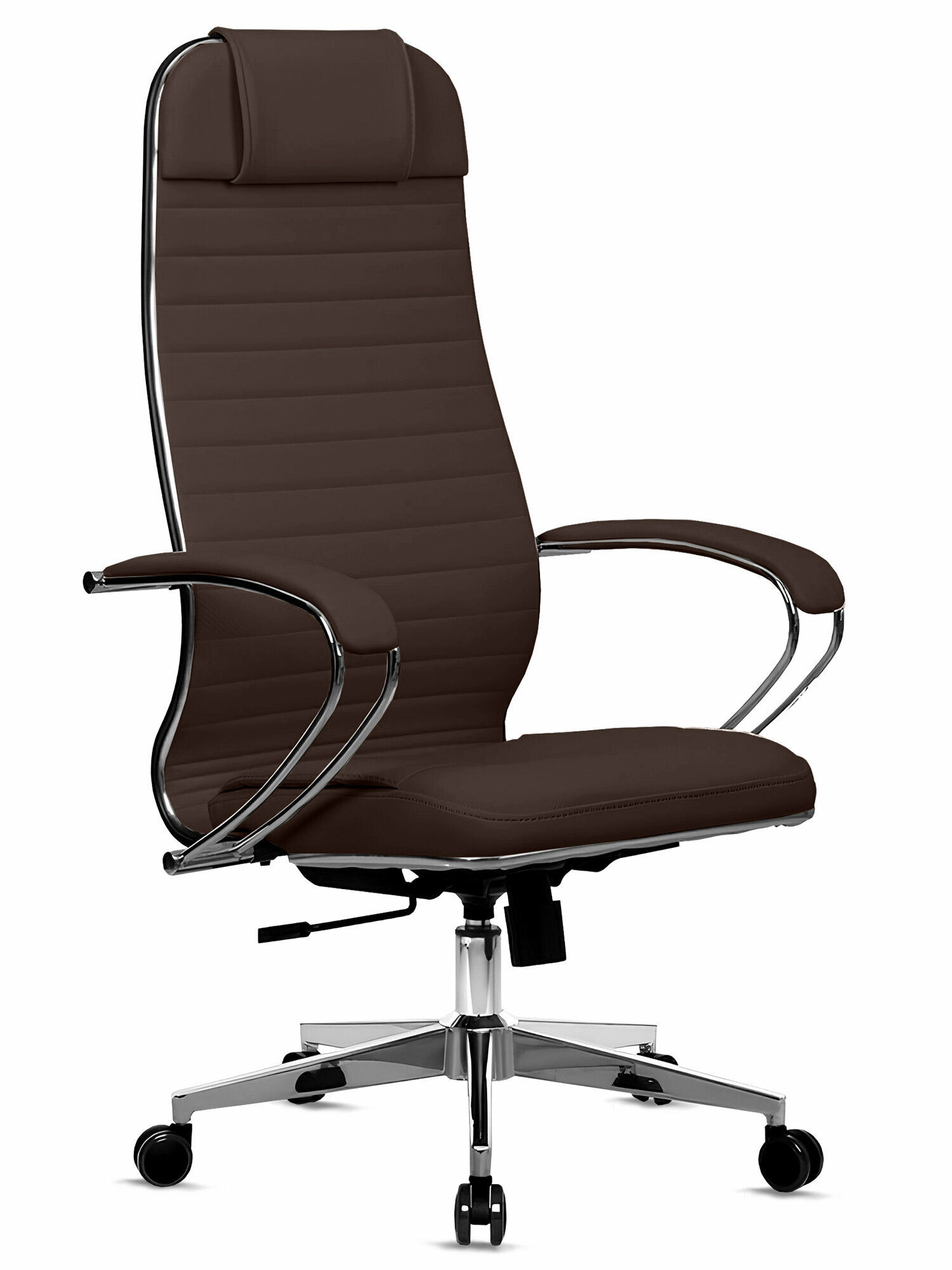 Кресло компьютерное метта Комплект 6 темно-коричневый, иск. кожа, до 120 кг, поясничный упор