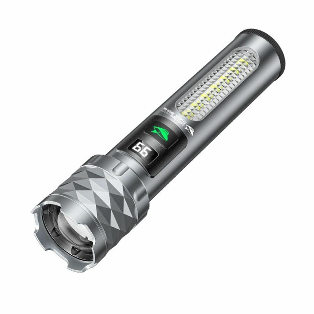 Фонарь ручной мощный/ светодиодный тактический/ Фонарик карманный портативный / Белый лазер