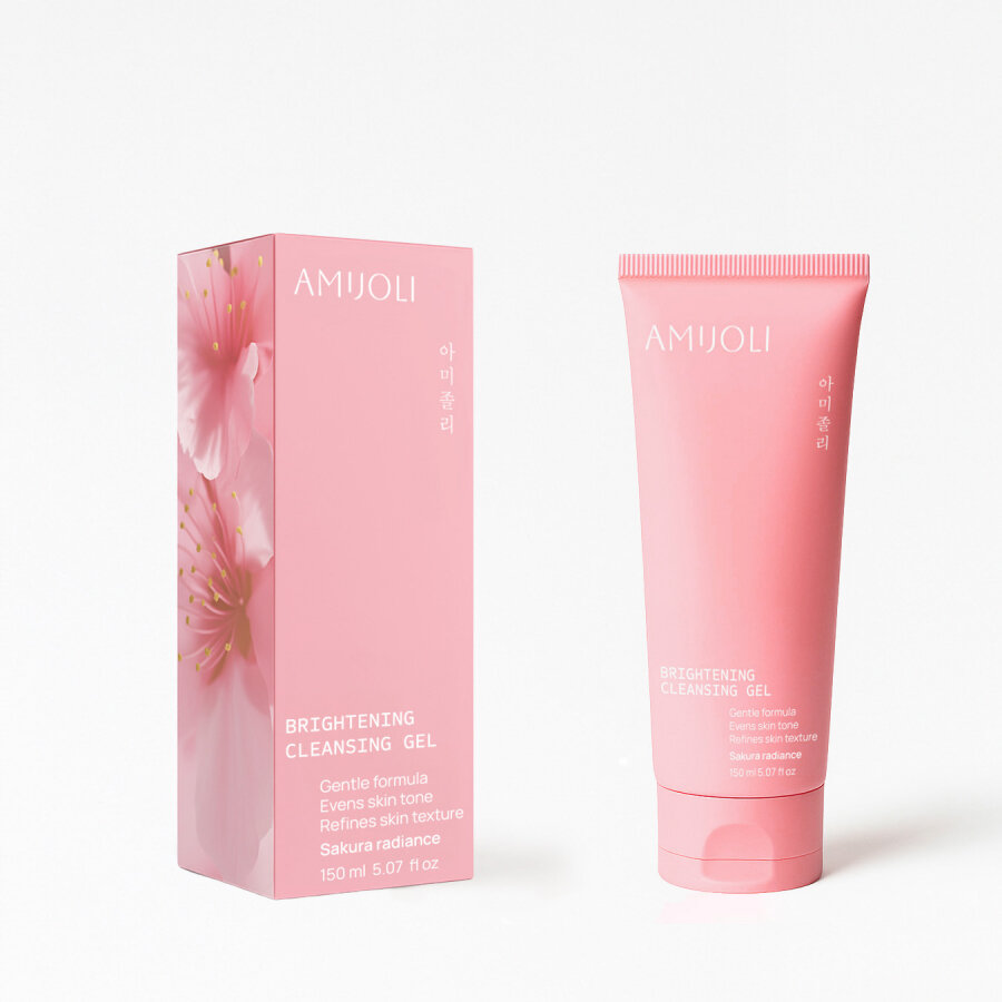 Гель для умывания AMIJOLI Sakura Radiance Brightening Gel, с экстрактом сакуры, для выравнивания тона, 150мл