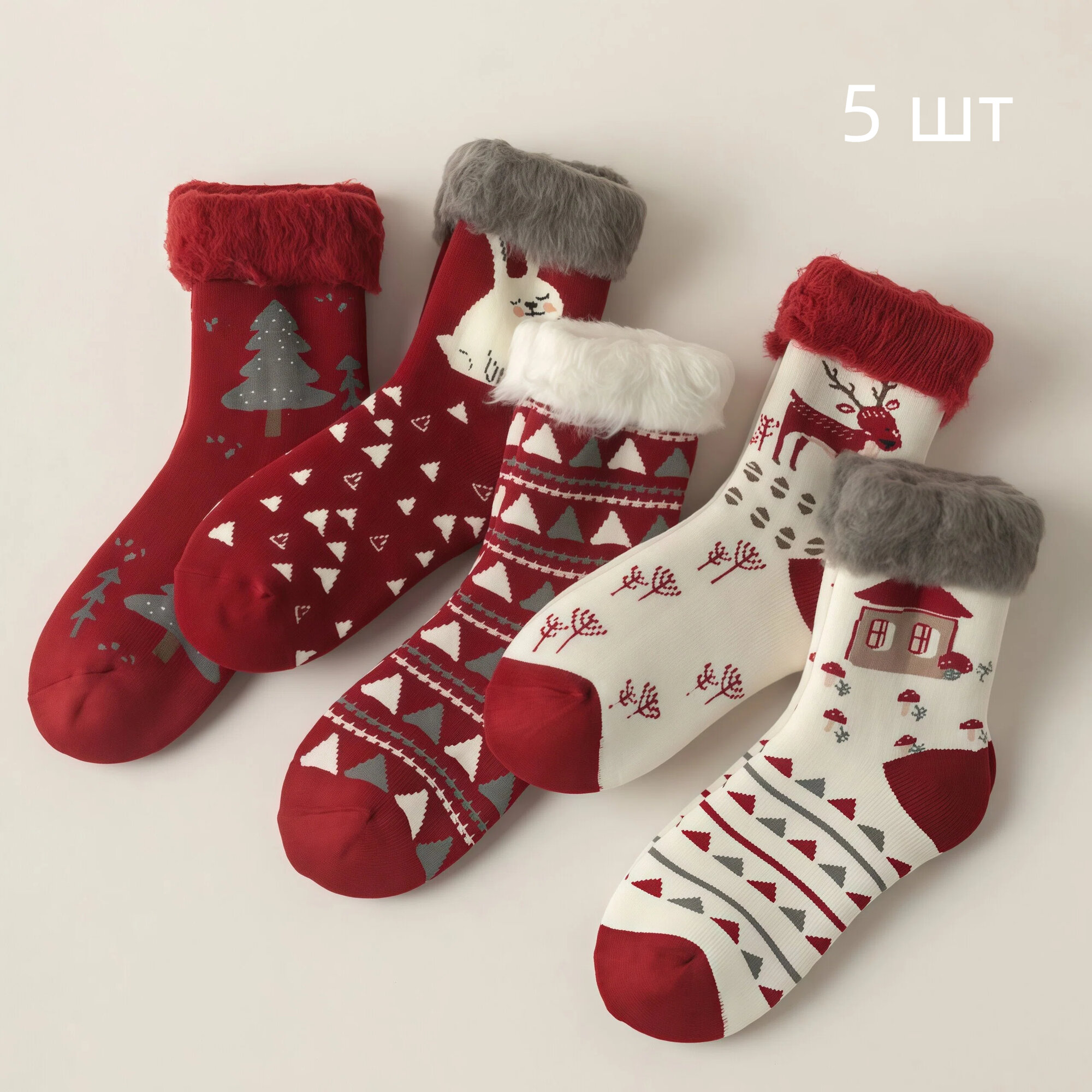 Чулки с плюшевым одеяльцем, для детей, зимние, рождественские, капроновые