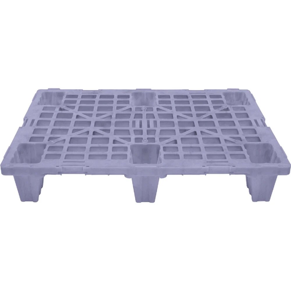 Паллет п/э Тара. ру 800x600x140 перфорированный, на ножках цв. светло-серый 36333