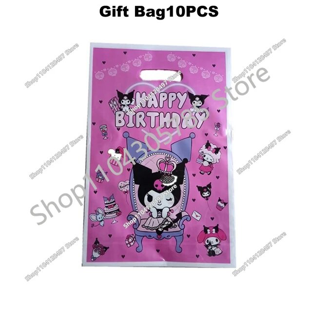 Набор фольгированных воздушных шаров с мультяшными персонажами Sanrio: Куроми, Май Мелоди, Коричная собачка, Hello Kitty. Игрушка для украшения детского дня рождения.