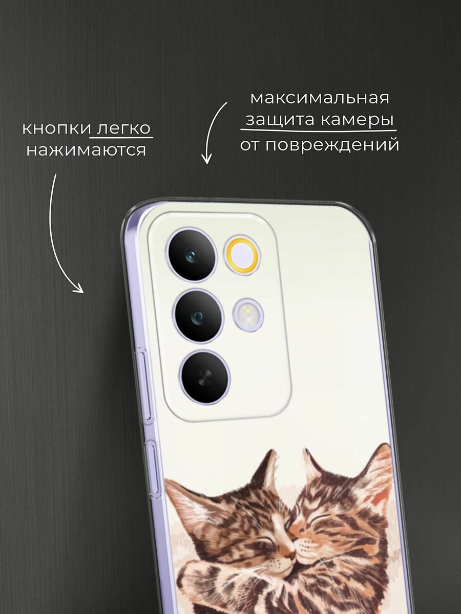 Чехол на Realme C85 / Реалми C85 с принтом Влюбленные котейки — фото 1