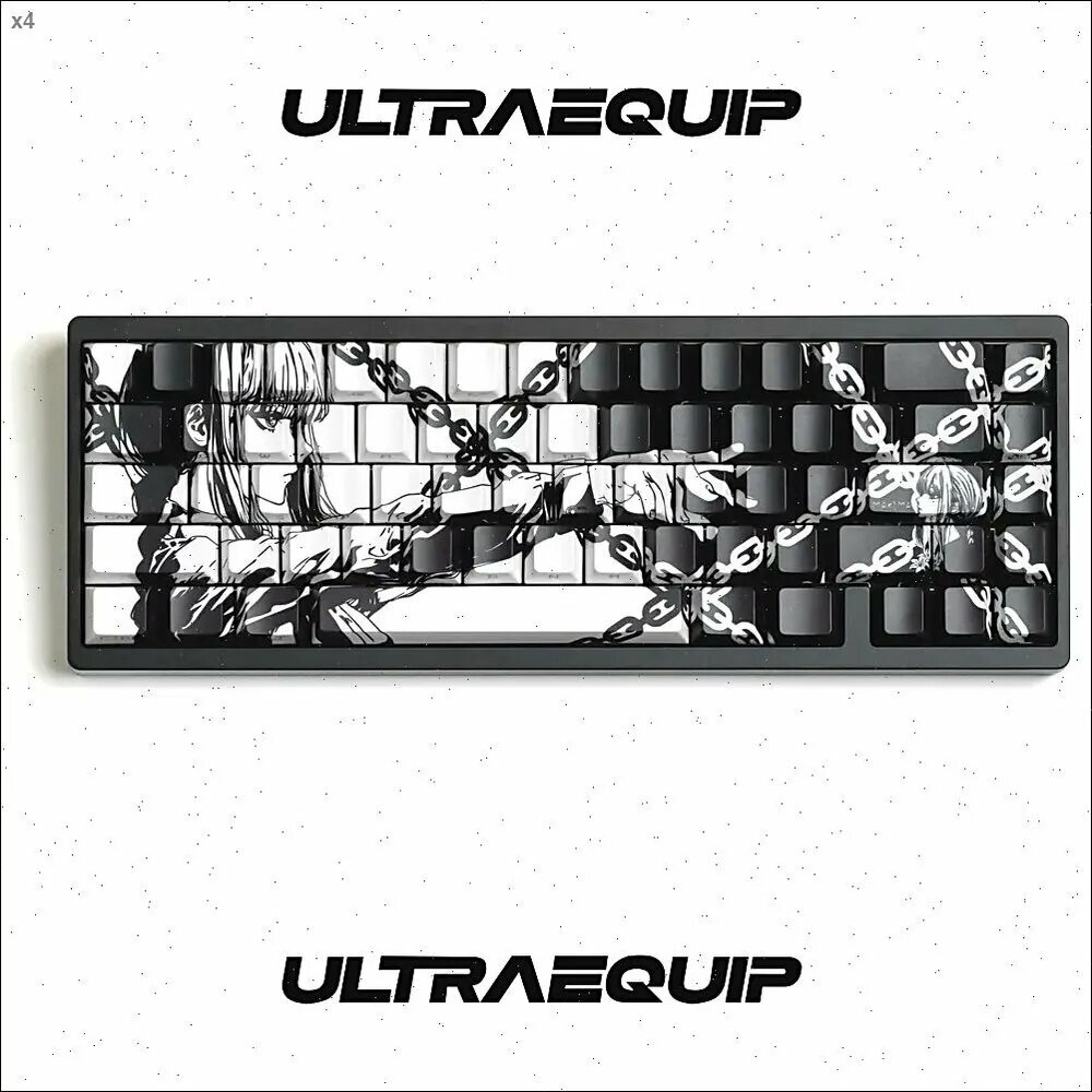 Кейкапы для механической клавиатуры Тема аниме Макима,129 клавиш, подсветка, боковая печать, Cherry