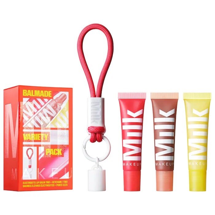 Набор Milk Makeup Balmade Variety Pack, увлажняющий бальзам для губ и брелок