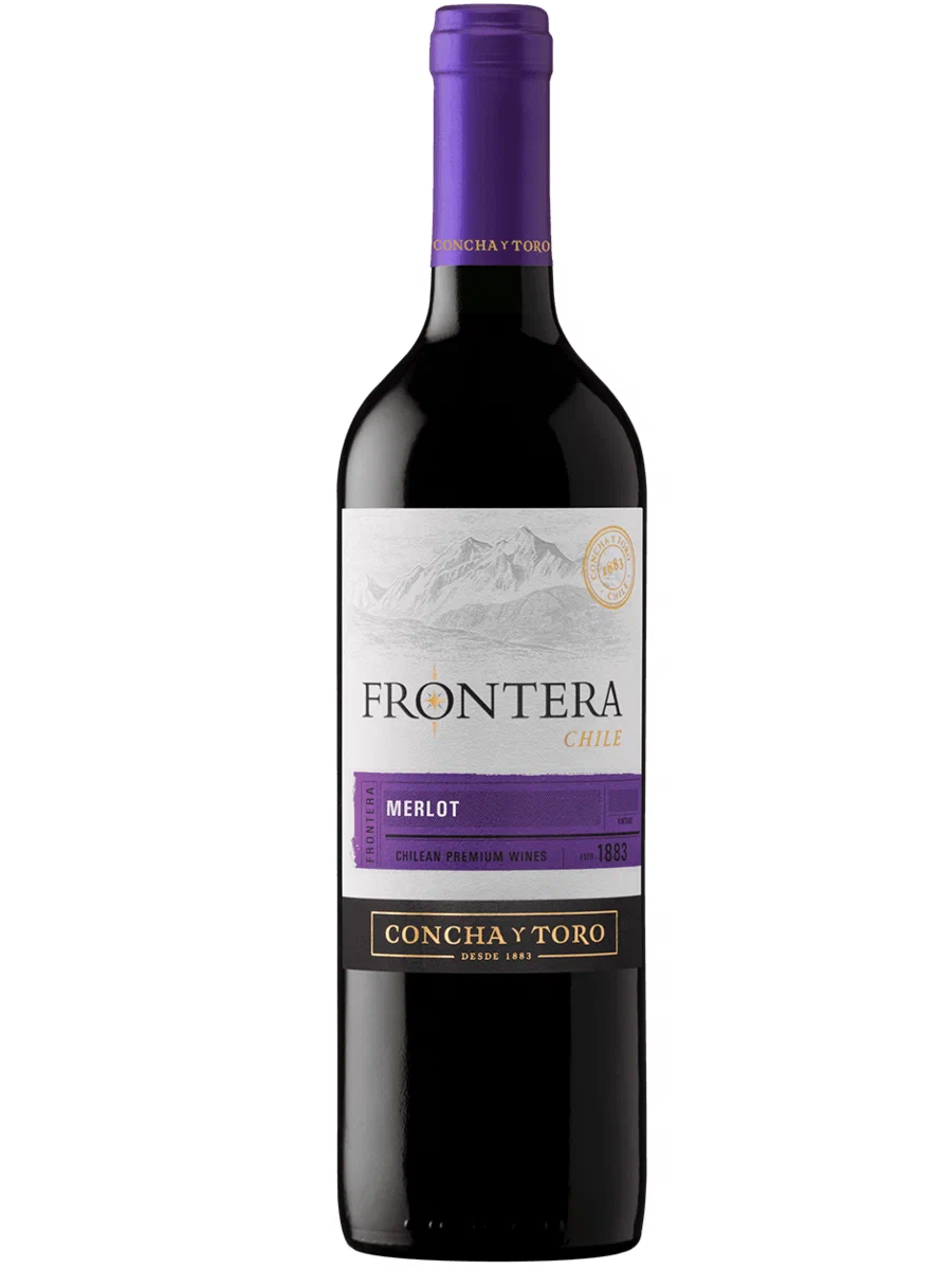 Вино Frontera Merlot, красное, полусухое, 0,75 л, крепость 12%