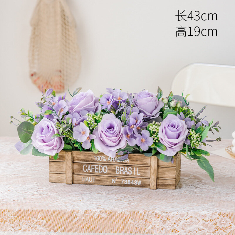 Искусственный цветочный букет для забора, искусственное цветочное растение в горшке, декоративная цветочная композиция, сухие цветы, выставка на подоконнике в гостиной, пластиковое зеленое растение, цветочная композиция