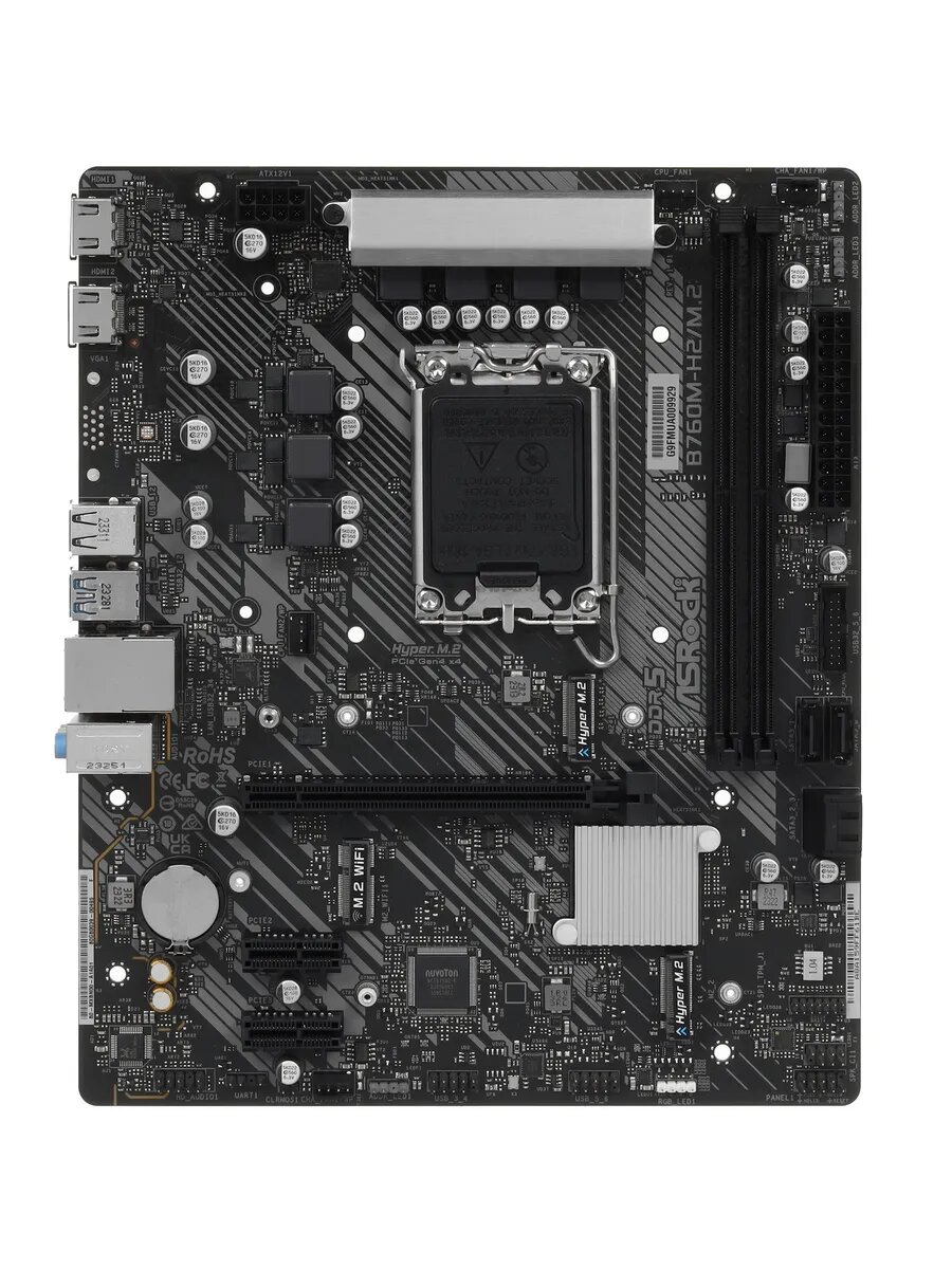 Материнская плата B760M-H2/M.2 LGA 1700 , 2х DDR5