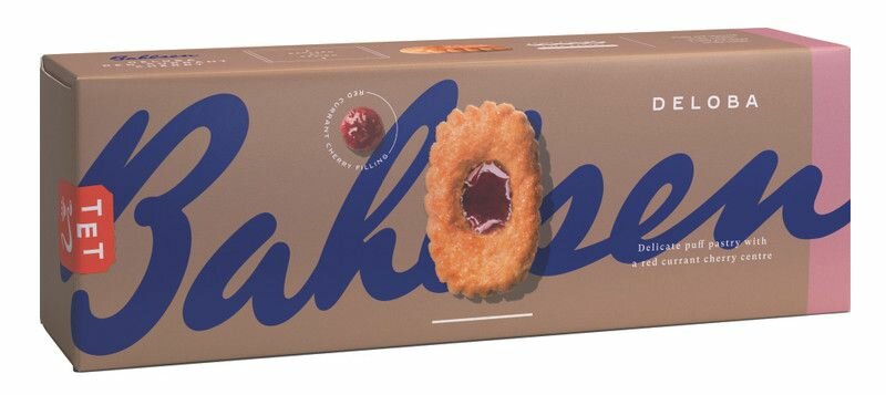 Печенье BAHLSEN DELOBA RED CURRANT слоеное с желе красной смородины и вишни 100г