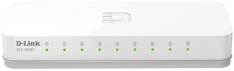 Коммутатор D-Link DES-1008C Коммутатор, 8x100Base-TX, корпус пластик