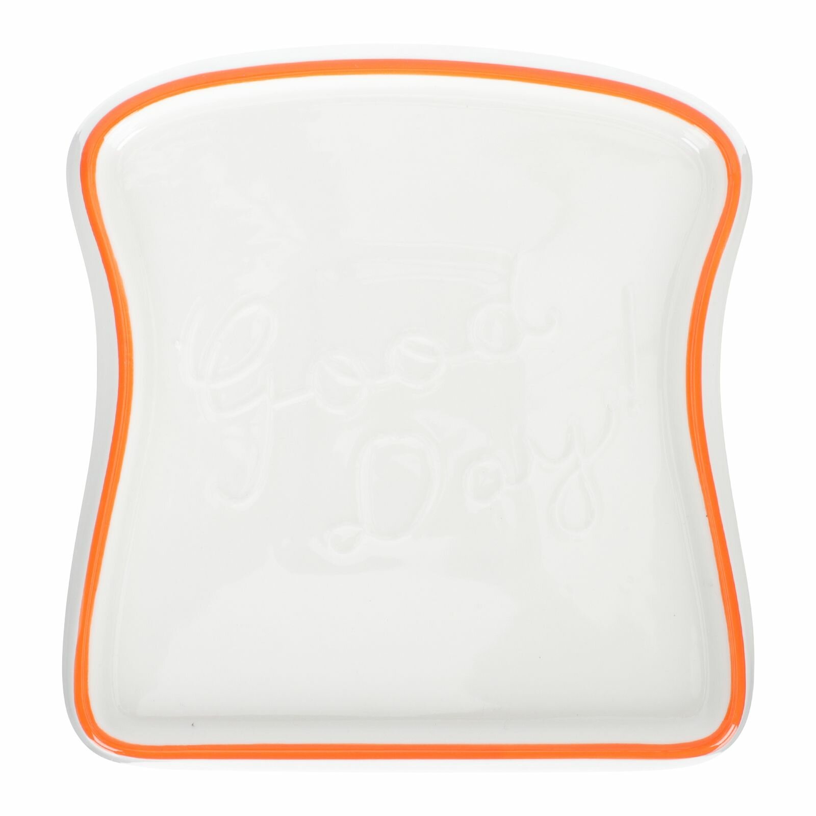 Блюдо, 1 шт, Керамика Orange, с оранжевой рамкой, для кухни, тарелка