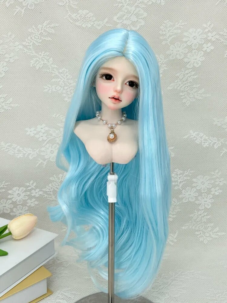 Кукольный парик, подходит для куклы BJD 1/3, размер головы 22-23 см, Синий
