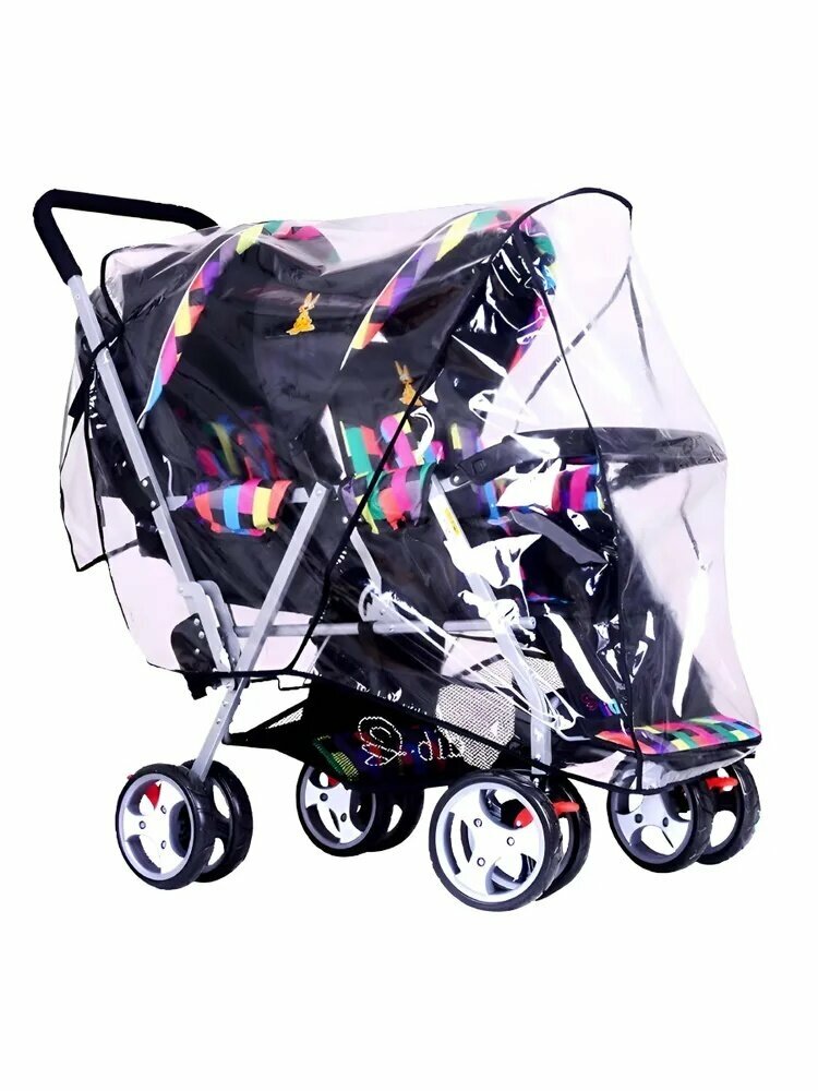 MELIVO Дождевик для двухместной коляски, водоотталкивающее покрытие