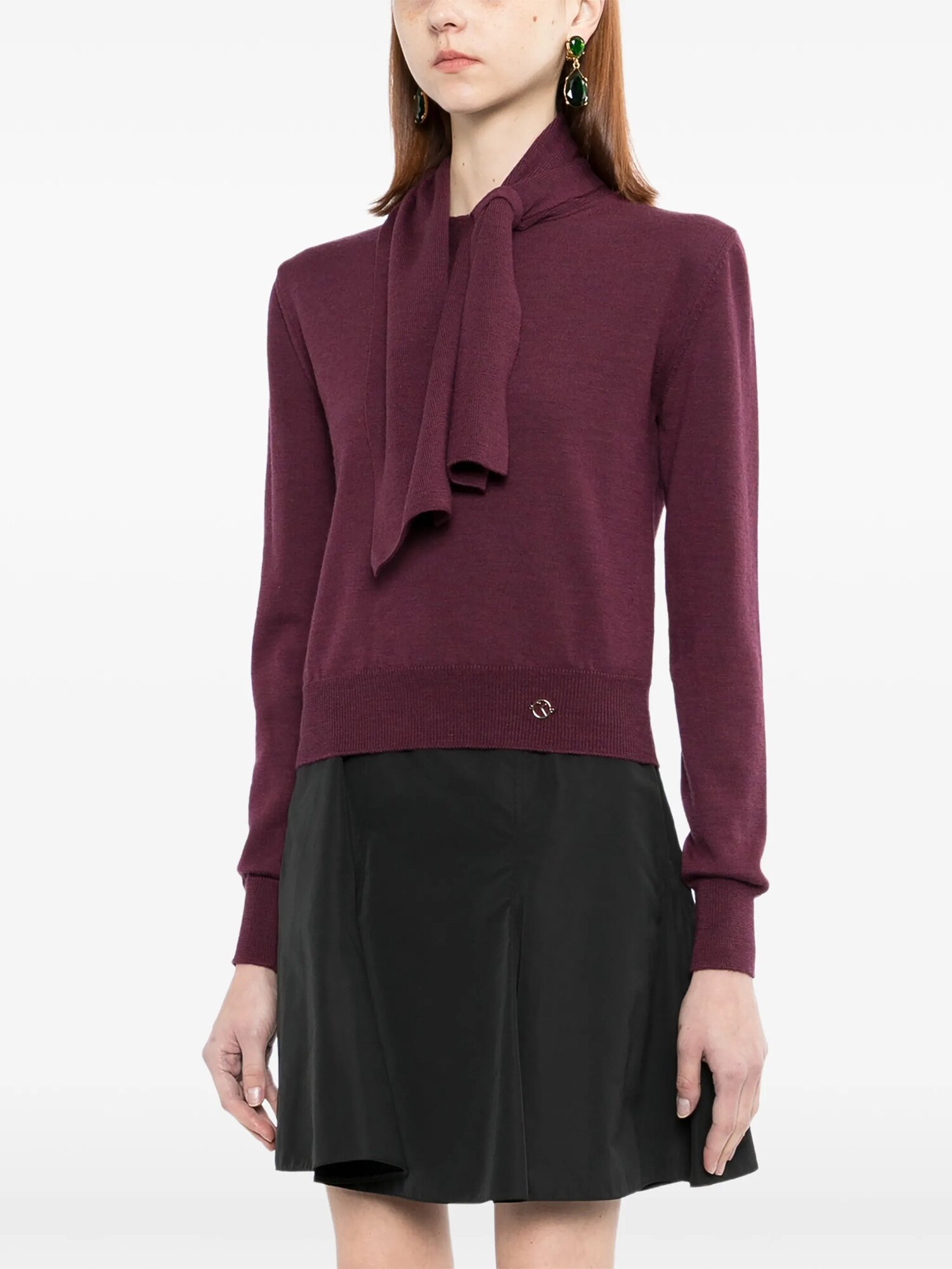 Блуза SAIID KOBEISY Wool bow blouse, размер 42 — фото 1