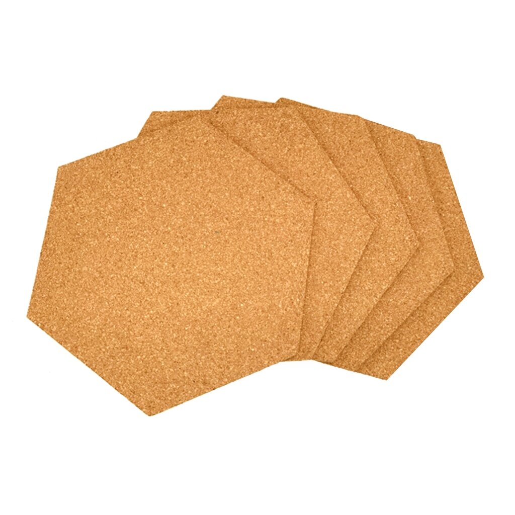 5ШТ Шестигранная Пробковая Доска Объявлений Самоклеящаяся Пробковая Доска для Фотостены Домашнего Декора Памятная Доска Офисные Доски Объявлений