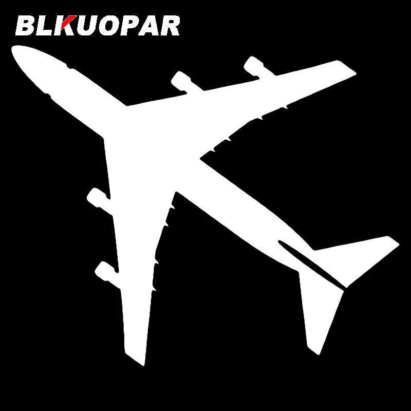 Наклейка на авто BLKUOPAR, самолет, белый, 15см