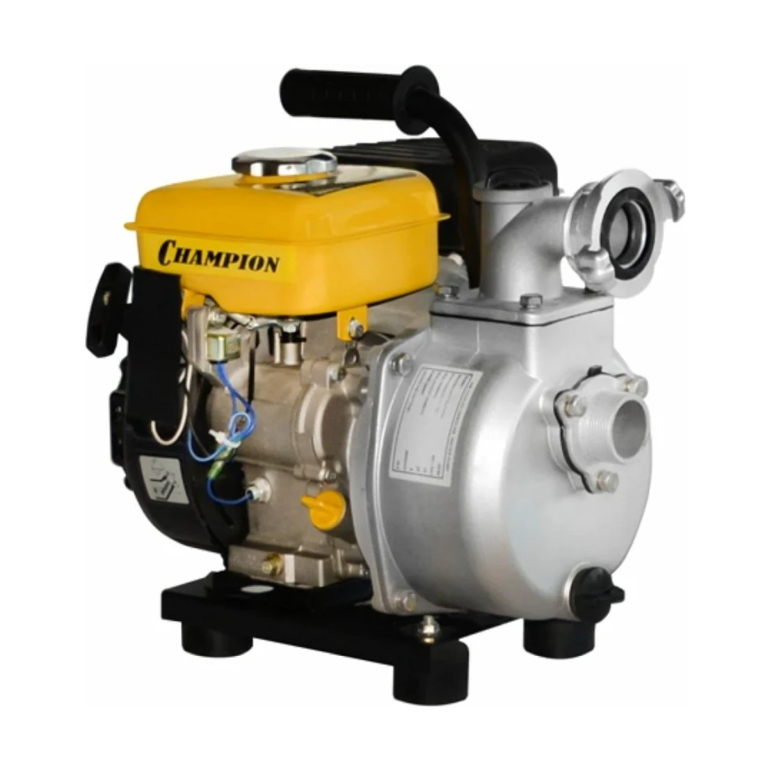 Мотопомпа бензиновая Champion GP40, 4-тактная, 2.4 л. с, 300 л/мин, напор 22 м, обратный клапан, желтый
