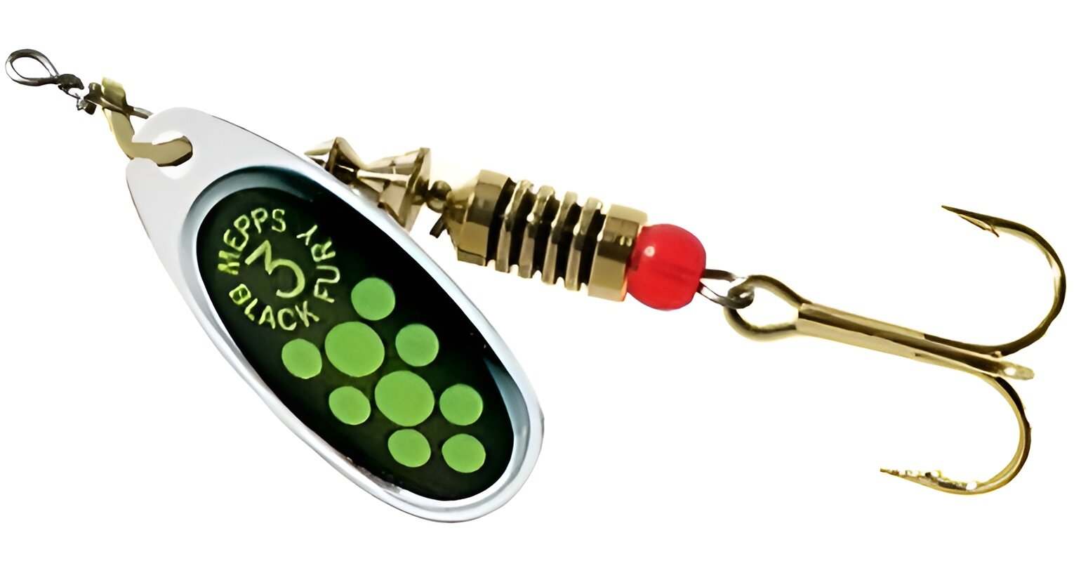 Блесна вращающаяся Mepps BLACK FURY 2, SILVER/Chartreuse, 5 шт.