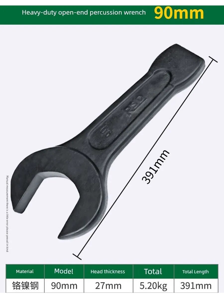 Ключ открытый 90мм, высокоуглеродистая сталь, надежный