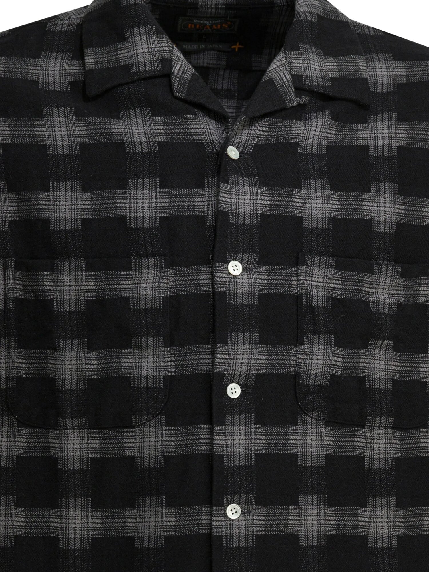 Рубашка Beams Plus  Plaid-pattern shirt, размер L, черный — фото 1