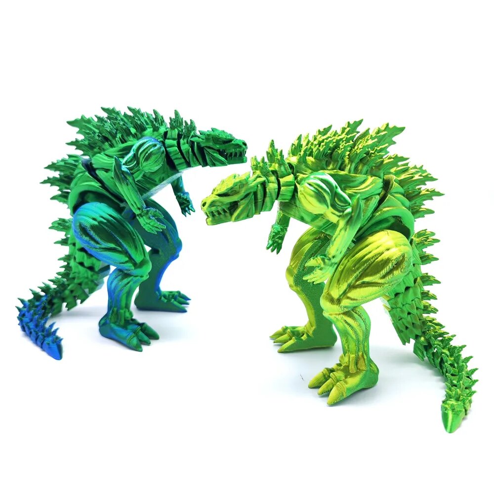 3D-печать Годзилла фигурка из PETG пластика Зеленого и Синего цвета — фото 1