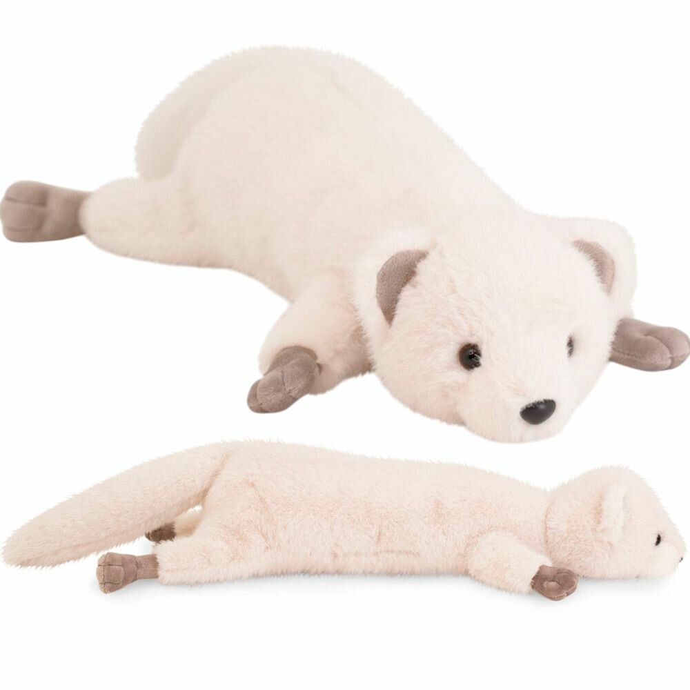 Мягкая игрушка Orange Toys ласка 38 см, белая текстиль, пластик, синтепон