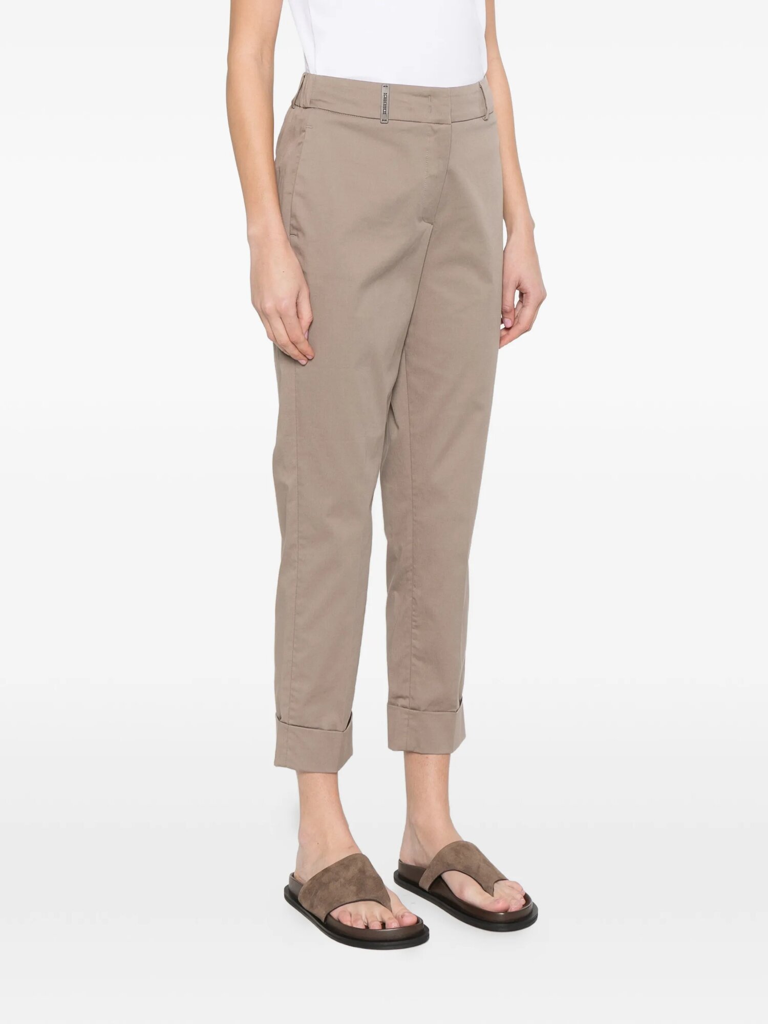 Брюки PESERICO Cuffed trousers, размер 46, разноцветный — фото 1