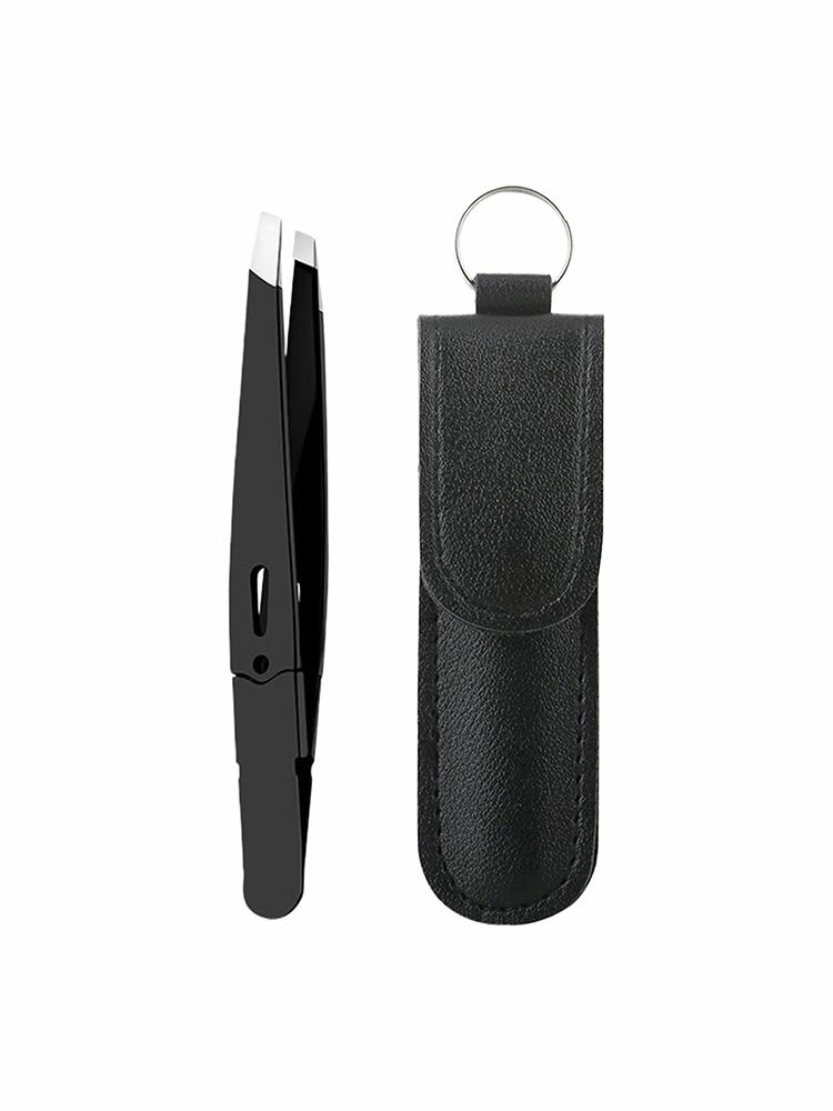 Прецизионные пинцеты для бровей из нержавеющей стали, Инструмент для удаления вросших волос Пинцет для бровей и ресниц 1 шт.