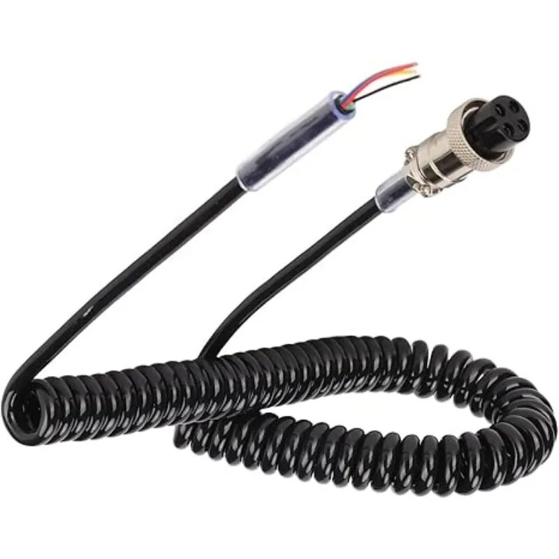 4-контактный радиомикрофонный кабель для Cb любительского радио, розетка для микрофона, ручной микрофон, пружинный трос, провод, микрофонный кабель, шнур