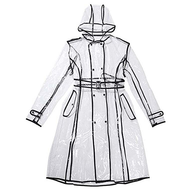 Новый прозрачный дождевик с поясом на талии, быстрый AliExpress, модный пончо EVA, длинный дождевик